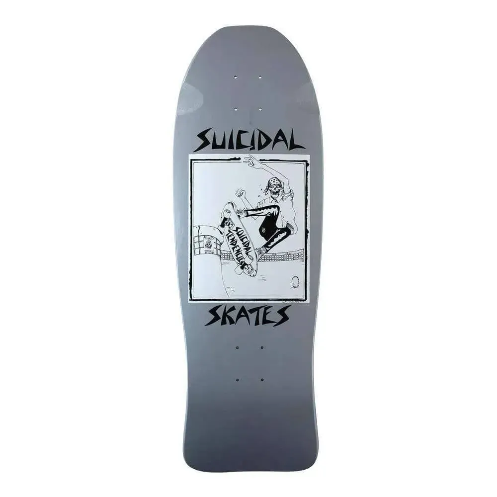 Suicidal Skates Deck 10.125 Pool Skater 80s Reissue Grey Dip/Blue Pearl